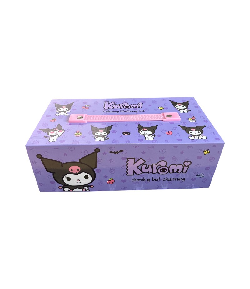 Cutie de colorat cu sertare, Model Kuromi, Pentru copii, Mov - ding.ro