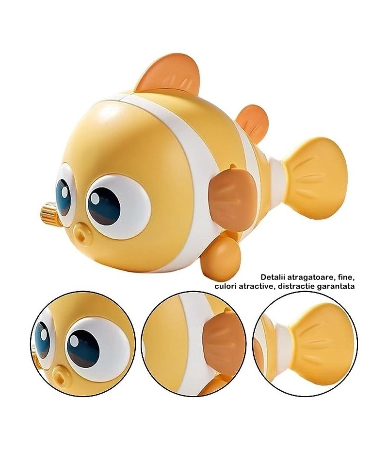 Jucarie mecanica pentru copii pestisor haios, cu cheita, distractiv, se ...