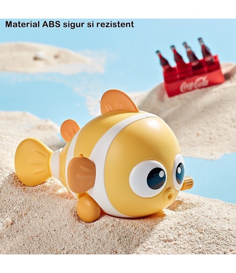 Jucarie mecanica pentru copii pestisor haios, cu cheita, distractiv, se ...